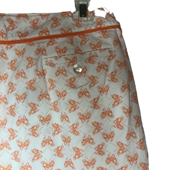 Izod | Skirts | Izod Butterfly Active Skort Orange White 8 | Poshmark